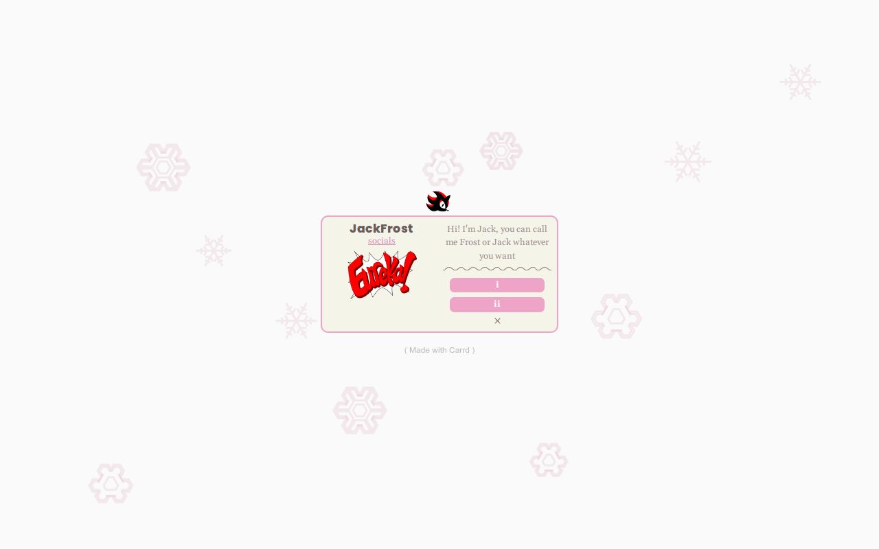 JackFrost's Cardd!